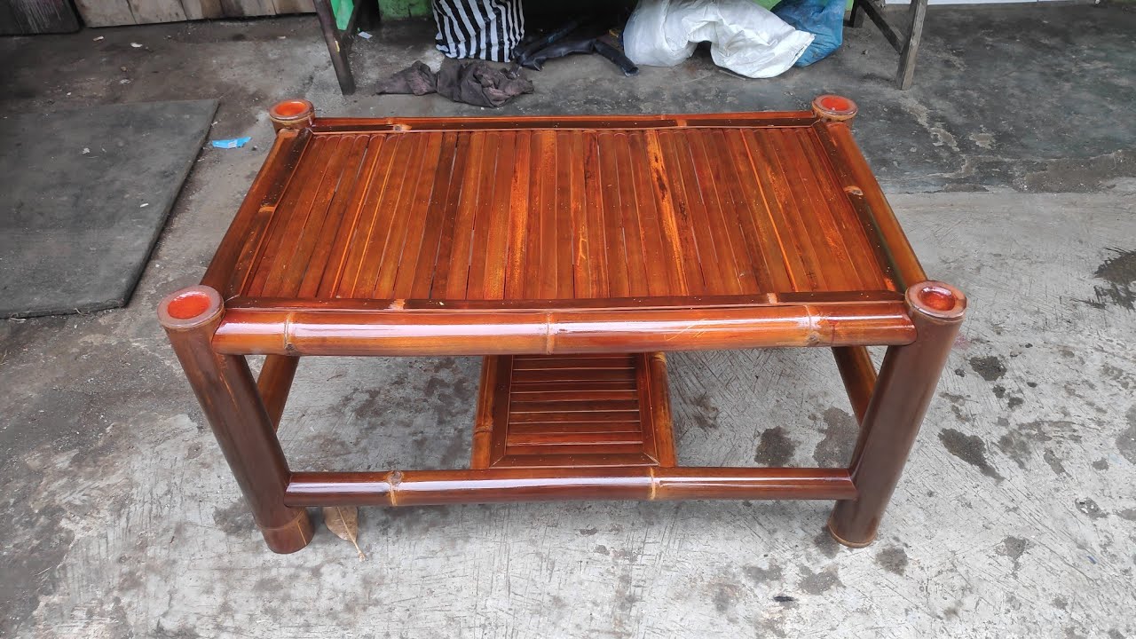 CARA PEMASANGAN LANTAI MEJA BAMBU Part 1 - YouTube