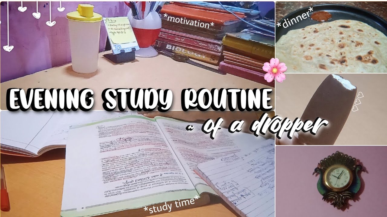 Evening study routine of a dropper 💙 || some tips + motivation 💫|| Isha ...