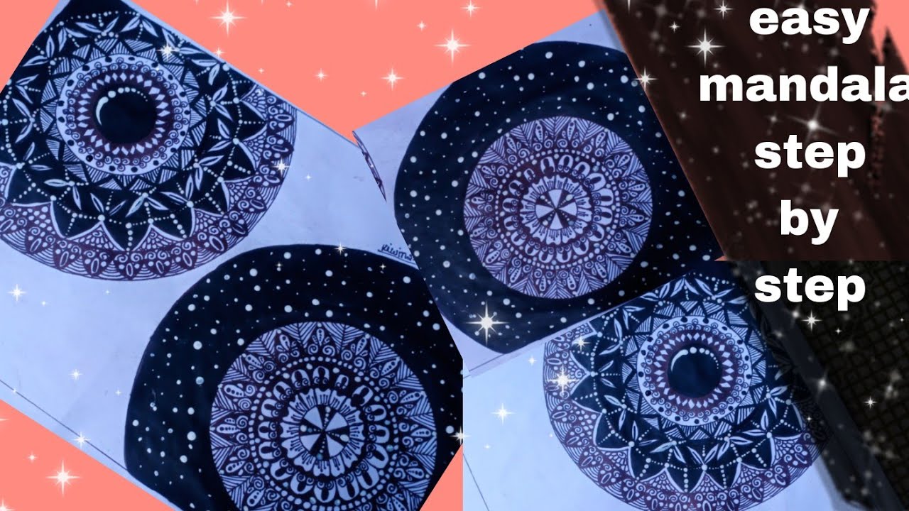 how to draw mandala art 🎨 easy mandala art for beginners 🎭 mandala ...