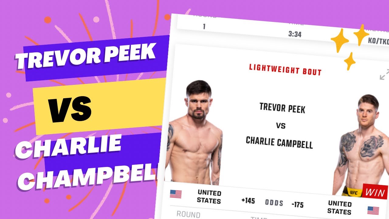 Trevor Peek and Charlie Campbell put on a show! Ufc fight night MMA ...