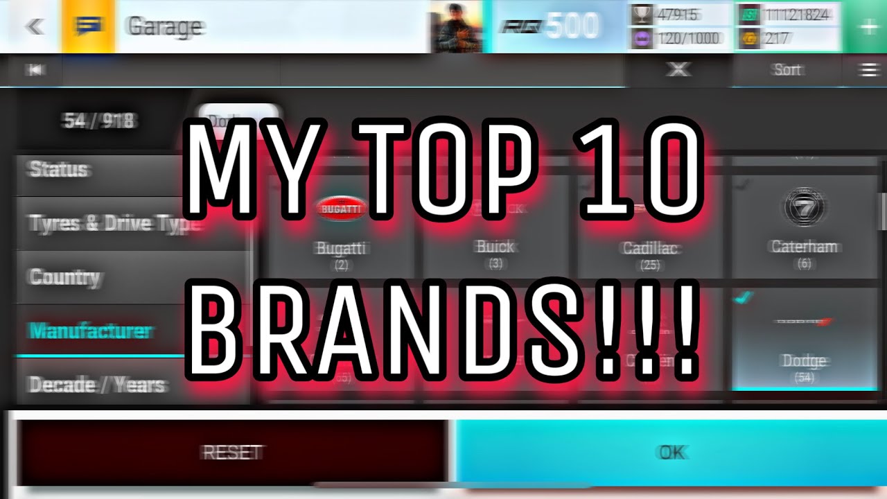 TOP DRIVES TOP 10 | MY MOST LOADED BRANDS! - YouTube