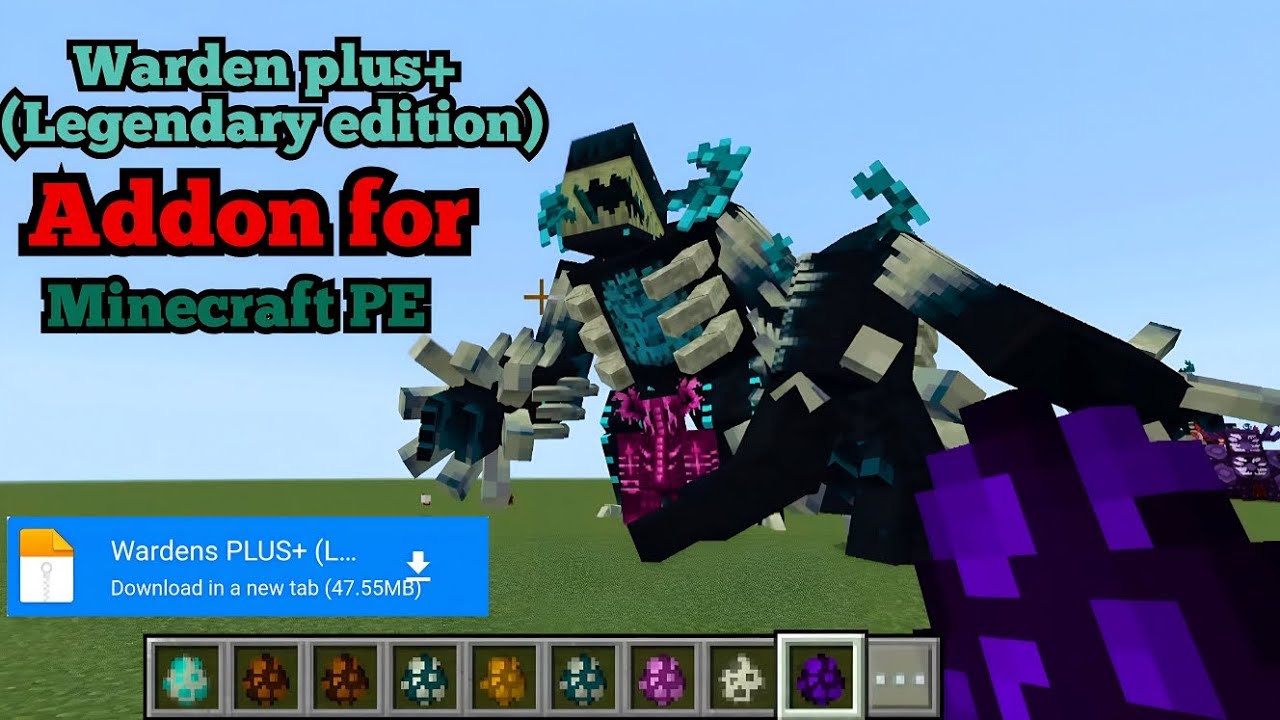Warden plus+ (legendary edition) ADDON for minecraft PE #minecraft ...