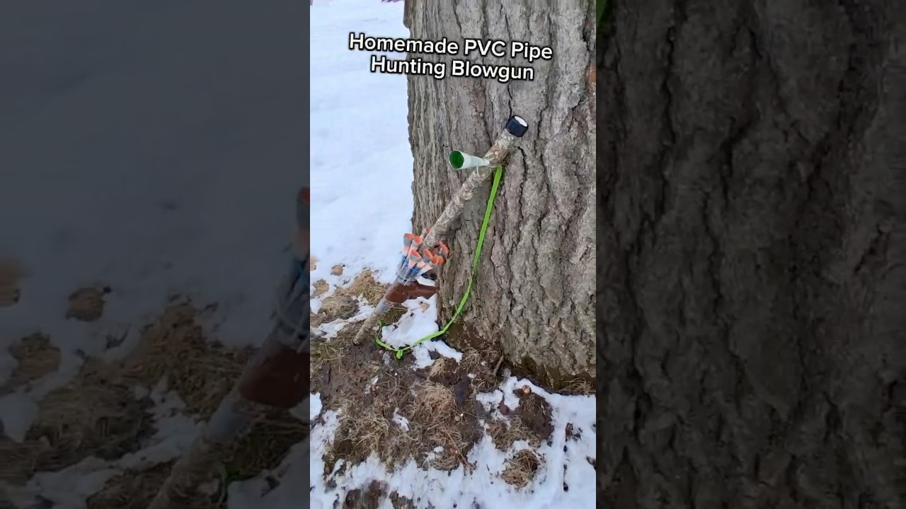 Homemade pvc pipe blowgun - YouTube
