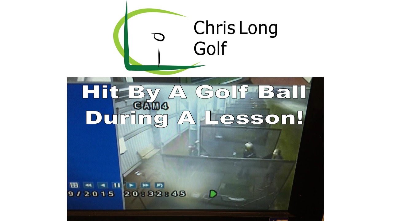 Chris Long Golf - Hit By A Golf Ball During A Lesson! - YouTube