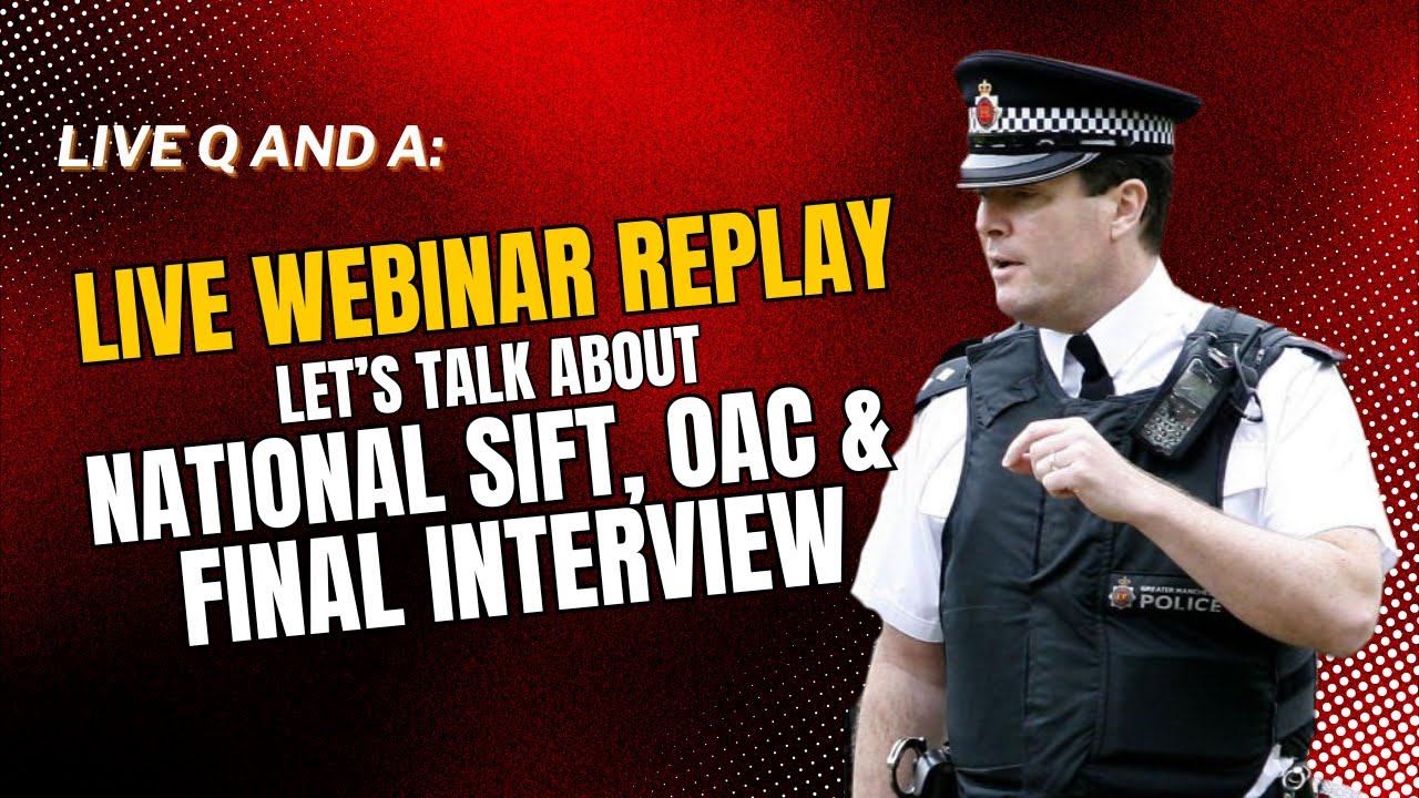 Live Replay: Q&A on Police Recruitment Process | National Sift, Online ...