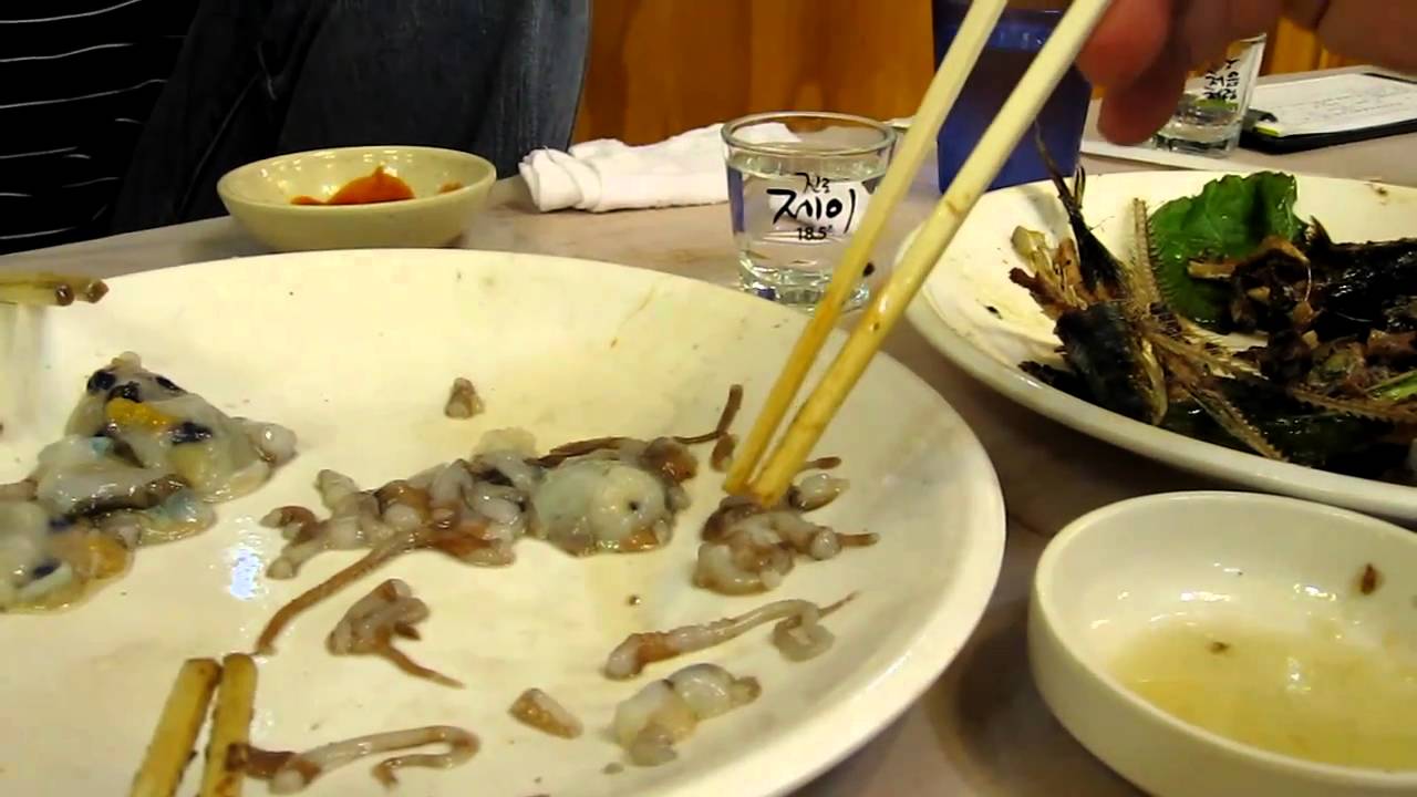 Eating raw octopus part 2 - YouTube