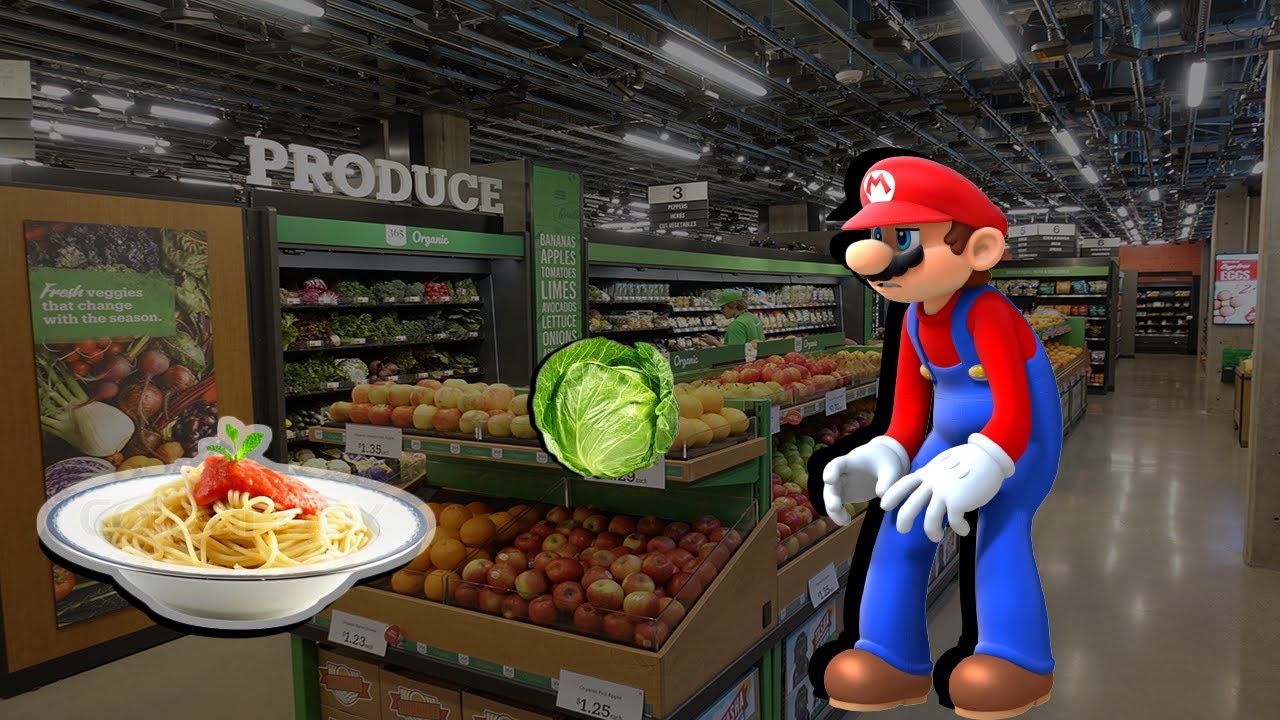 Mario eats a vegetable and dies - YouTube