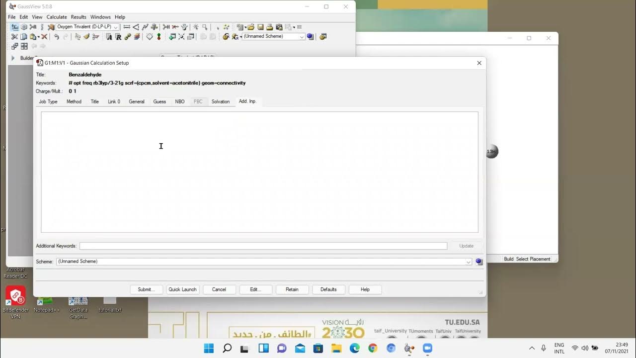 Lesson4 How To Create Input File Using Gaussian Software Youtube