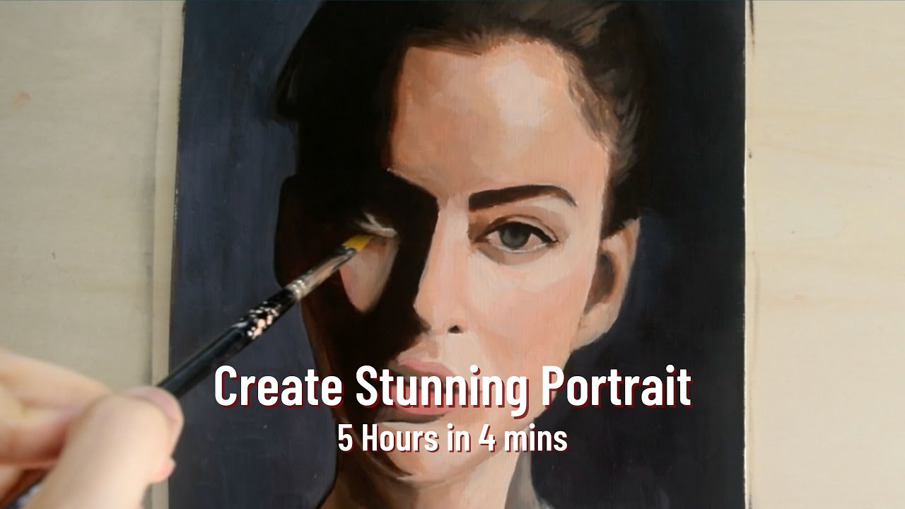 Create Stunning Portrait in A4 | Painting Timelapse - YouTube