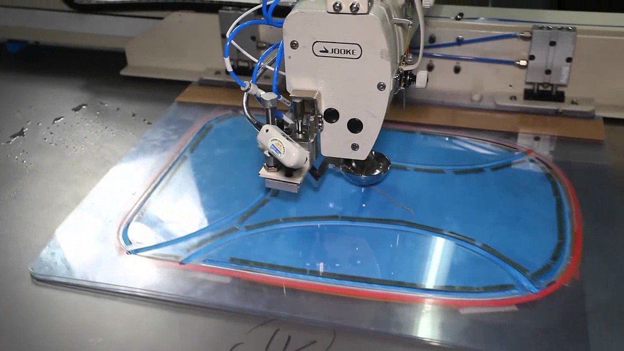 Sewing ornamental thread & edge stitching for backpack - YouTube