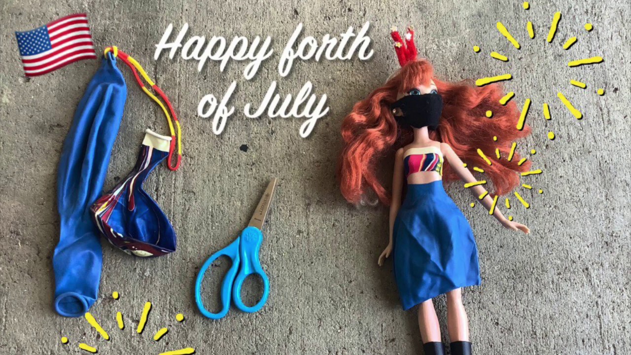 Anna 4th of July dress DIY / super easy face mask for Barbie dolls ...