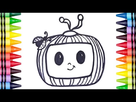 Cocomelon Logo Drawing, Painting, Coloring for Kids and Toddlers ...