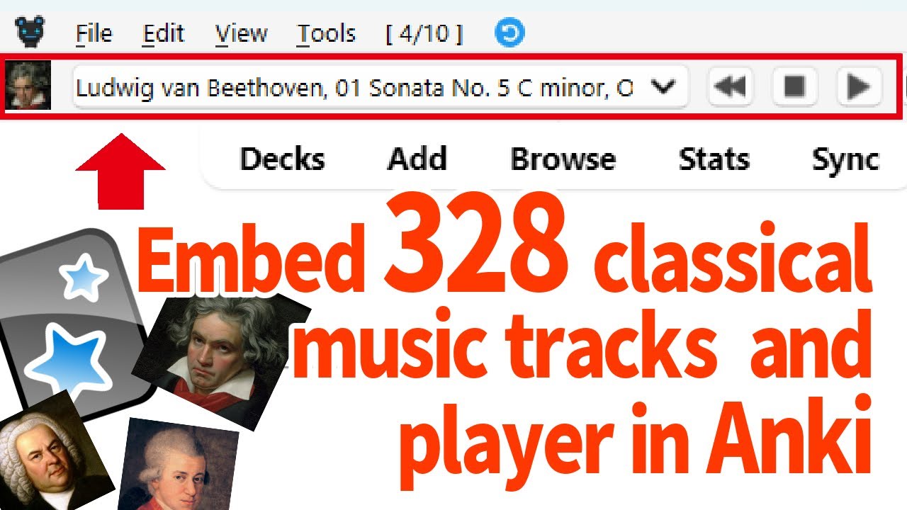 [ Anki addon ] Embed 328 classical music tracks and music player in ...