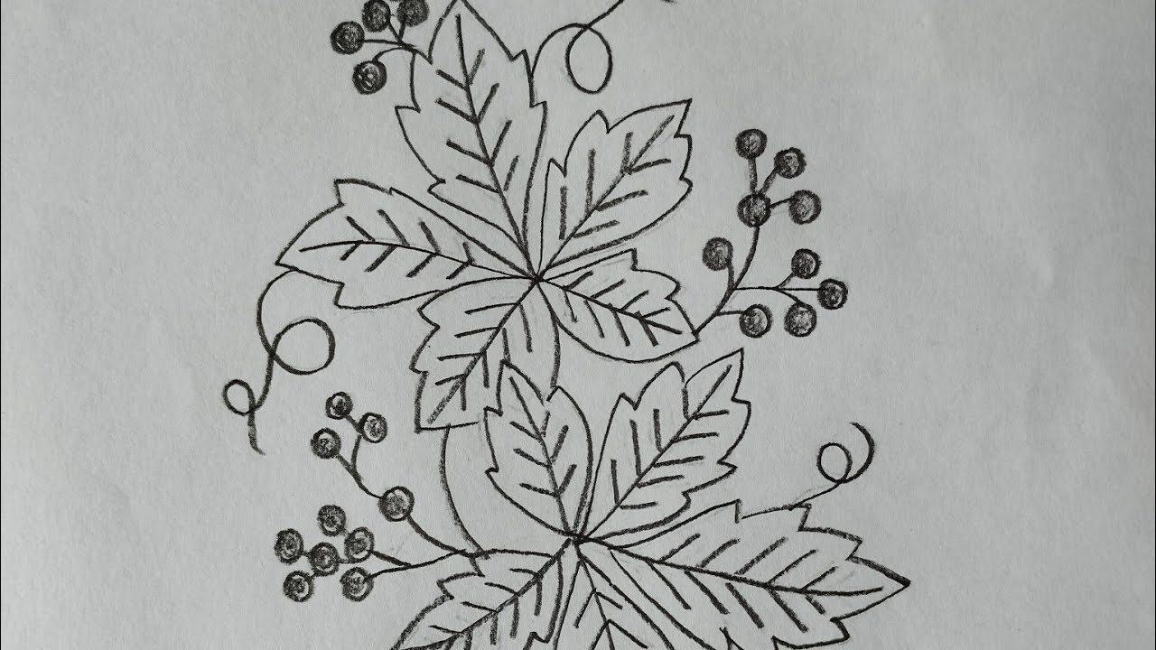 How to Draw a Embroidery Design, Simple Flower Drawing, Different ...