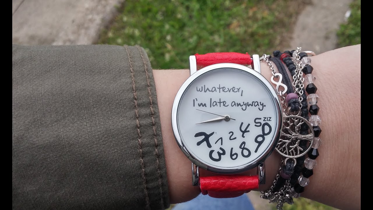 Airmag.ro - Ceas Whatever I'm late anyway - YouTube