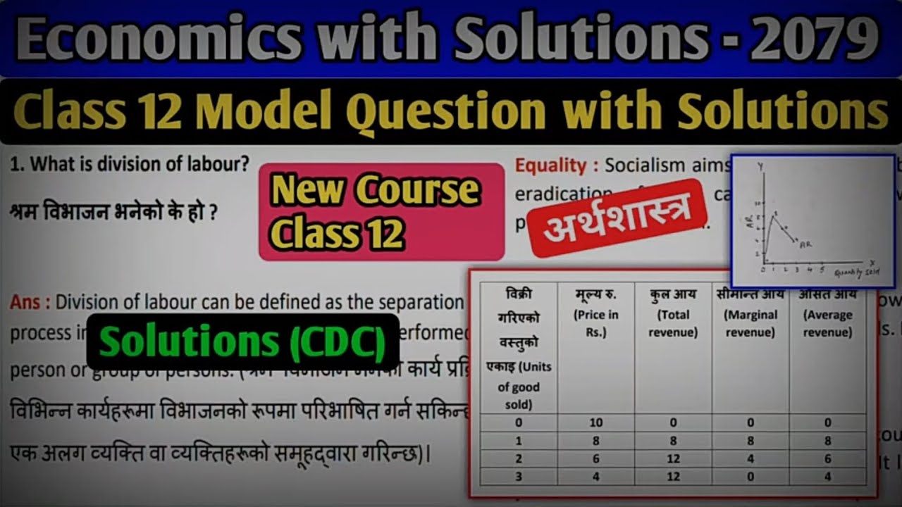 Class 12 Economics Model Question Solutions (NEB) Board Exam ...
