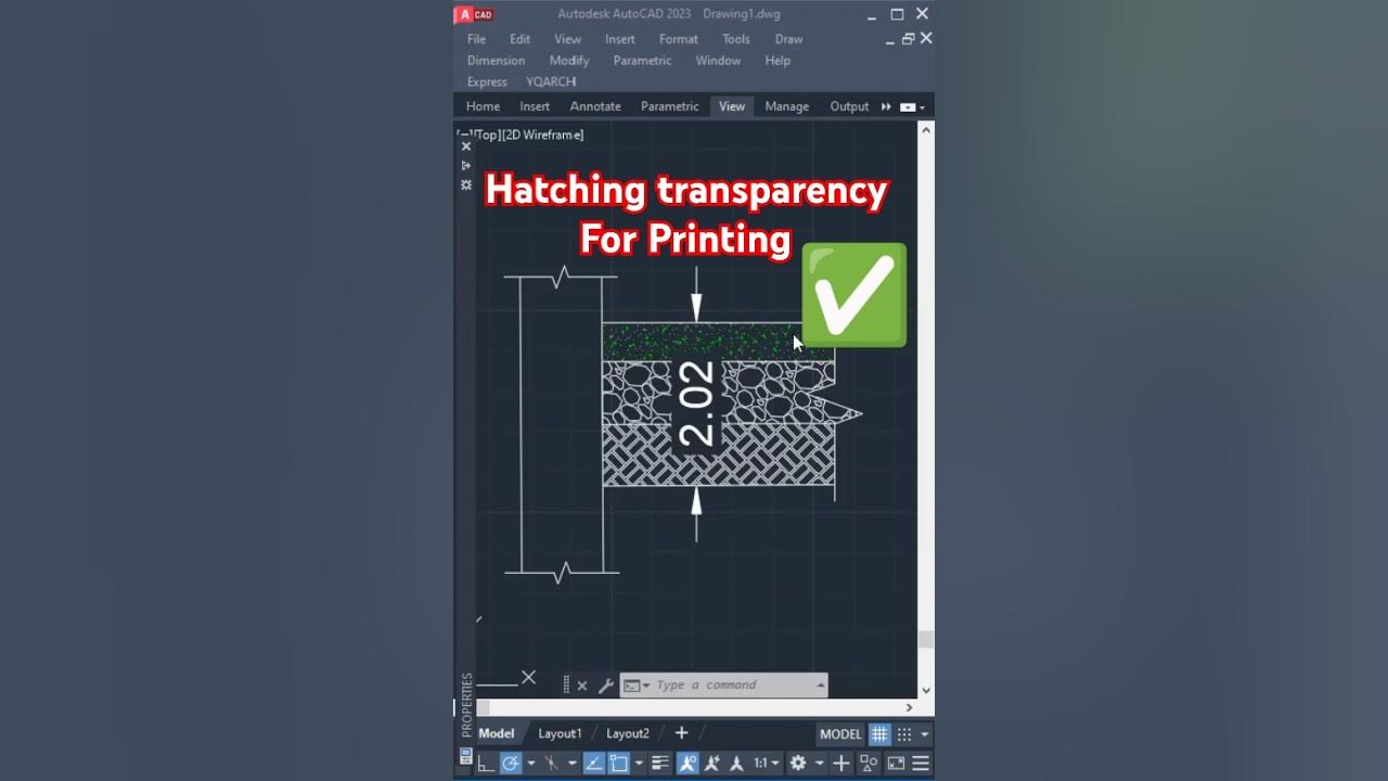 Printing Perfection: How to Control Hatching Transparency in AutoCAD! #autocad #architecture ...