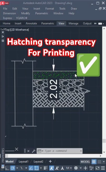 Printing Perfection: How to Control Hatching Transparency in AutoCAD! #autocad #architecture ...