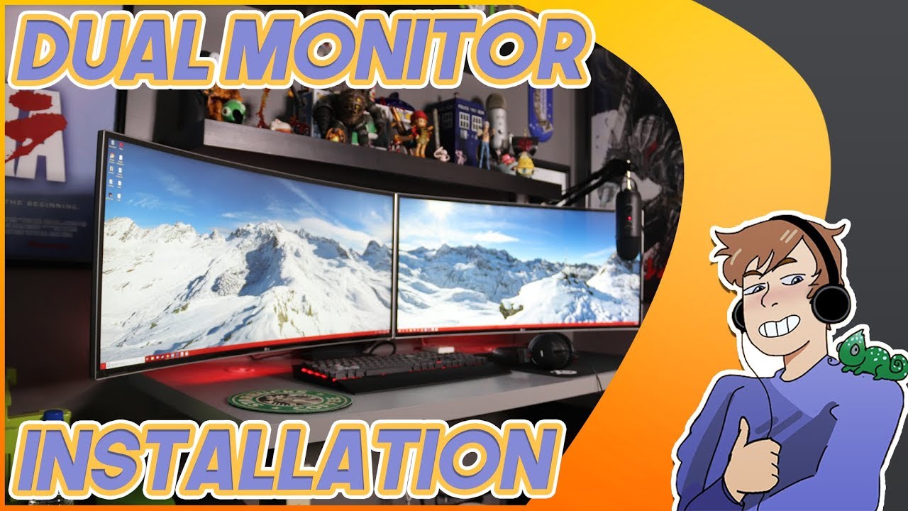 Dual 34" inch Monitor Installation and PC build Vlog (34UC80-B/34UC88 ...