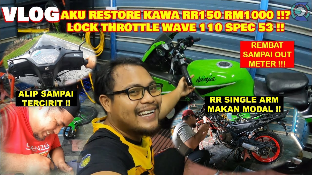 LOCK THROTTLE WAVE UP SPEC | TURUN ENJIN KAWA RR150 | MANA ROY PRM ...