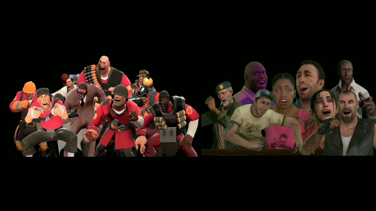 Every TF2 Class and L4D Survivor Laughing at You - YouTube