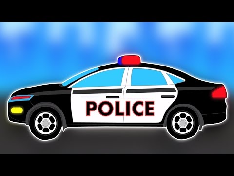 polizia auto- Autolavaggi | Fumetto per capretti | Popolare bambini Video | Police car - Car Wash