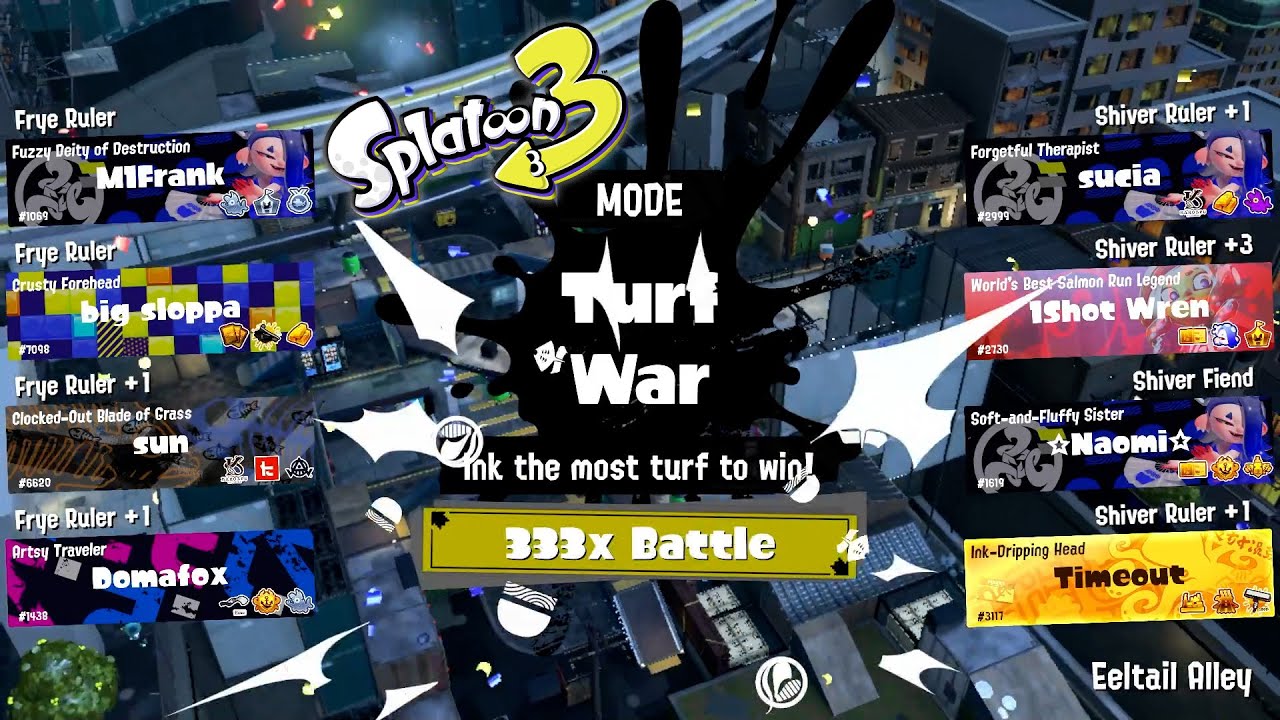 Splatfest Team Frye Times Battles & Pro Battles + Results | Splatoon 3 ...