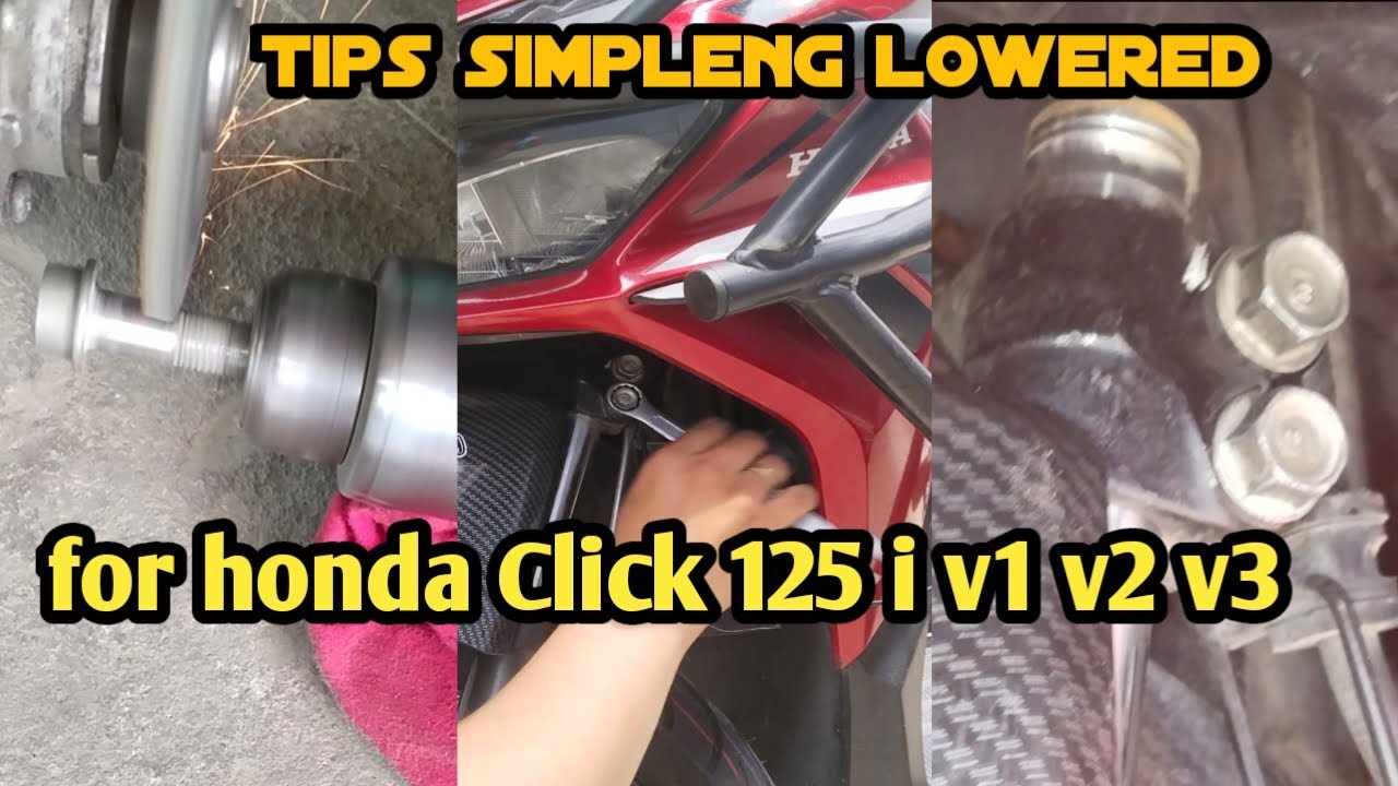 Tips simpleng lowered for honda Click 125i v1 v2 v3 v4 .. - YouTube
