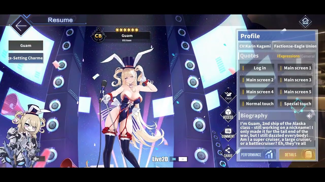 Azur Lane| Guam “Stage-Setting Charmer” L2D Skin *Special Touch* - YouTube