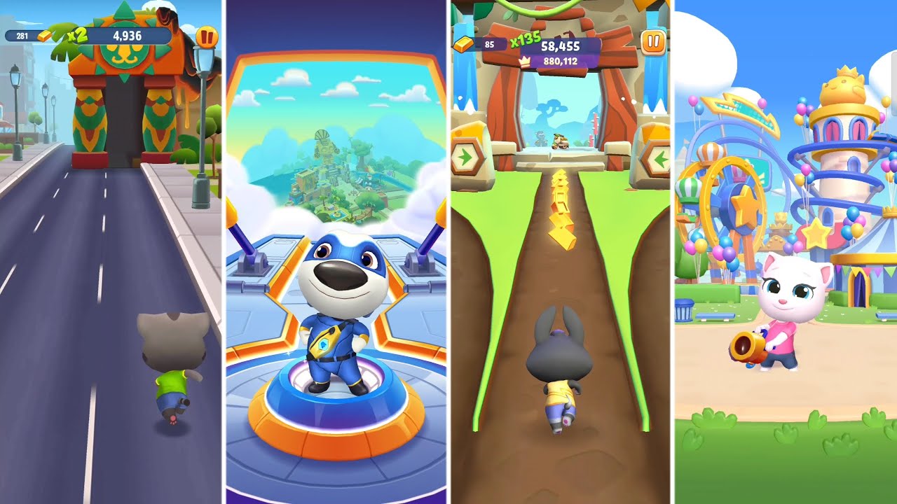 Talking Tom Gold Run,Talking Tom Hero Dash,Talking Tom Time Rush,Blast ...