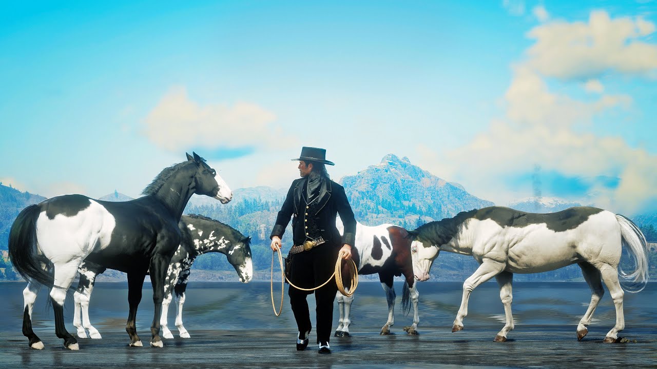 Arthur Morgan Tames the Most Beautiful Horses on Secret Island in RDR2 ...