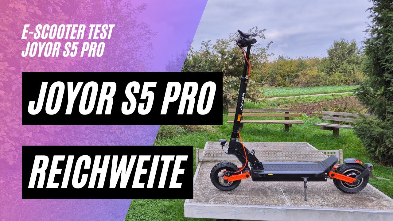 🛴 Joyor S5 Pro 🏆 Reichweitentest (48V; 26AH; 500W) - YouTube