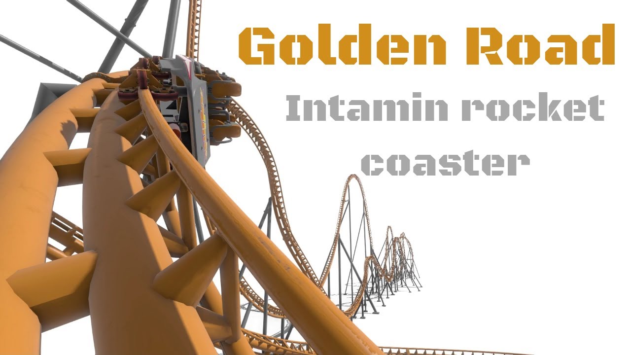 Golden Road // Intamin Rocket coaster // No Limits 2 - YouTube
