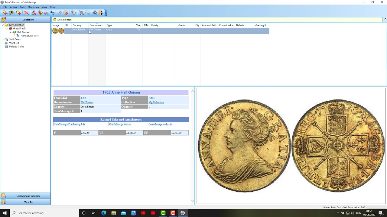 Great Britain (UK) Coin Collecting Software - YouTube