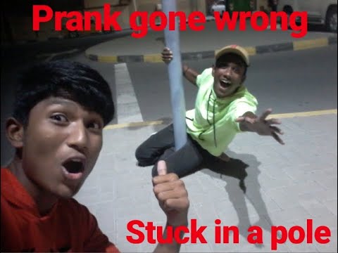 GETTING HIM STUCK ON A POLE !! { PRANK } " GONE WRONG " - YouTube