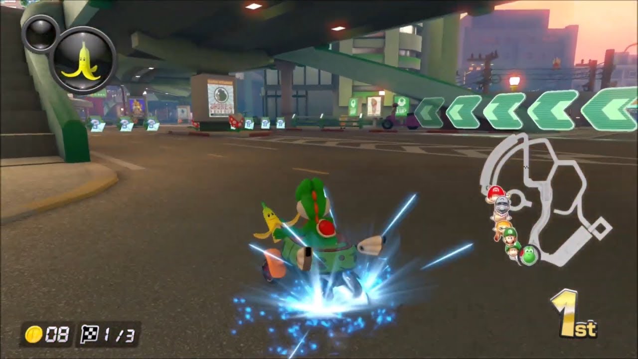 Mario Kart 8 Deluxe - Tour Bangkok Rush 150cc (Green Yoshi w ...