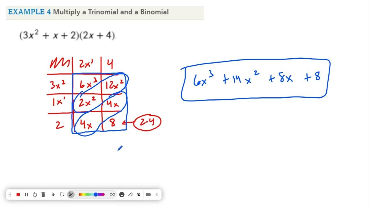 alg 7-2 multiply polynomials #2 (24-25) - YouTube