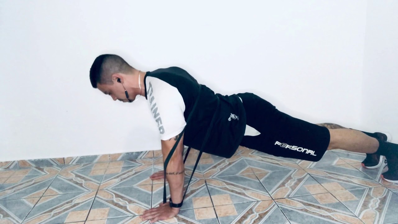 Flexão de braço fechado com super band - YouTube