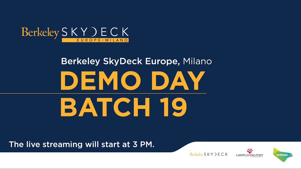 Demo Day Berkeley SkyDeck Europe, Milano | Batch 19 - YouTube