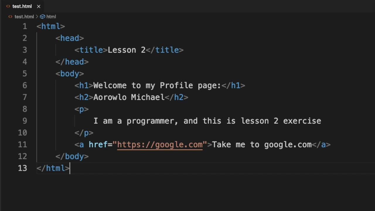 The Structure Of HTML Web Page Exercise 2 YouTube The Structure Of HTML Web Page Exercise 2 YouTube