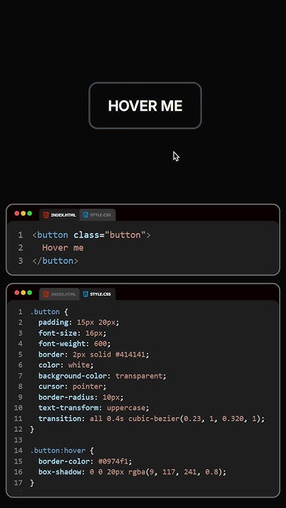 BUTTON HOVER | HTML | CSS #coding - YouTube