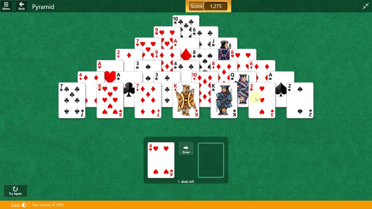 Microsoft solitaire collection windows 7 pyramid - pojblink