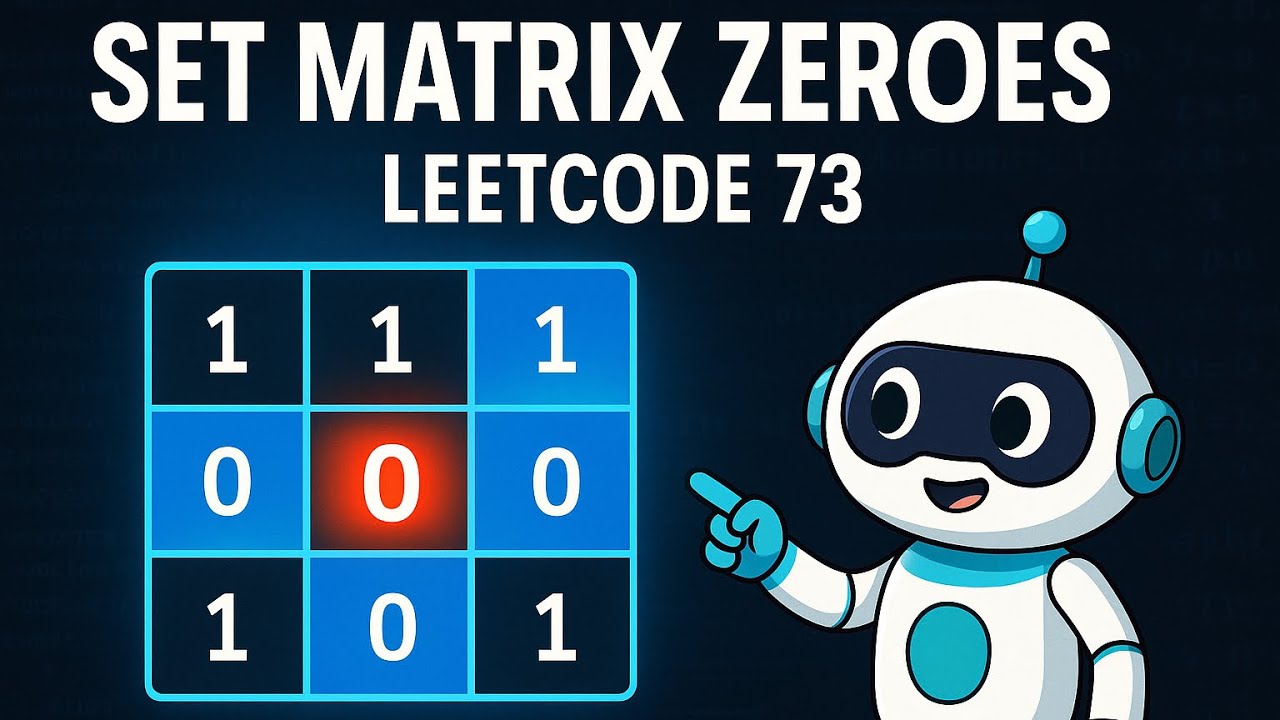 Leetcode 73 Set Matrix Zeros Java Solution Youtube 0082
