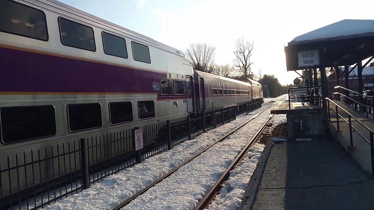 WEST CONCORD MBTA RAILFANNING MP36 AND EXPRESS TRAIN - YouTube