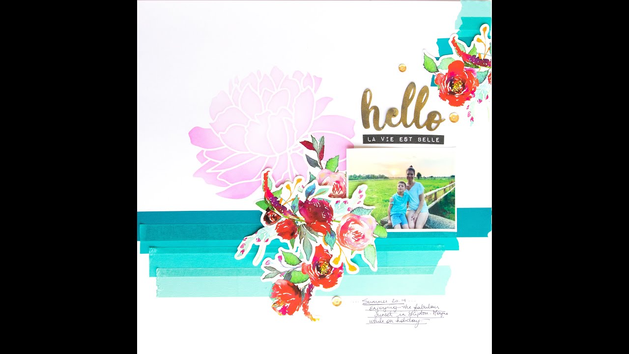 Scrapbook Tutorial: Create a focal point on a layout with Mega Bloom ...