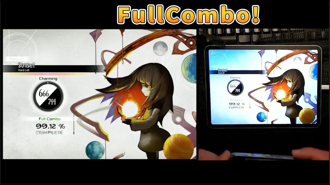 【DEEMO】Sunset Hard lv8 Fullcombo できましたので記念に！ #deemo - YouTube