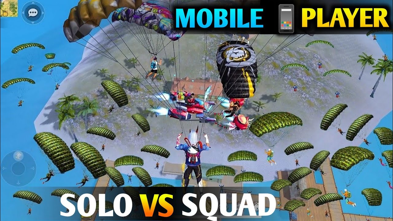 Mobile 📱 Player In Free Fire Video // Solo Vs Squad Full Gameplay - YouTube