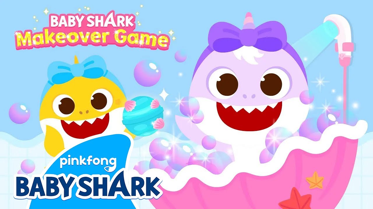Welcome to Baby Shark's Healing Spa I Enjoy Colorful Bubbles and ...