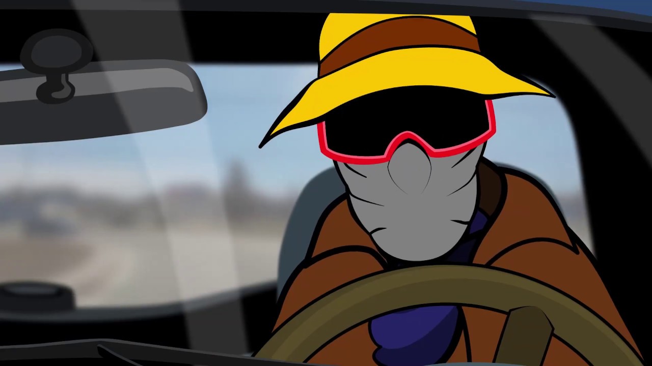 The Invisible Man Borrows Car & Takes a Drive - YouTube