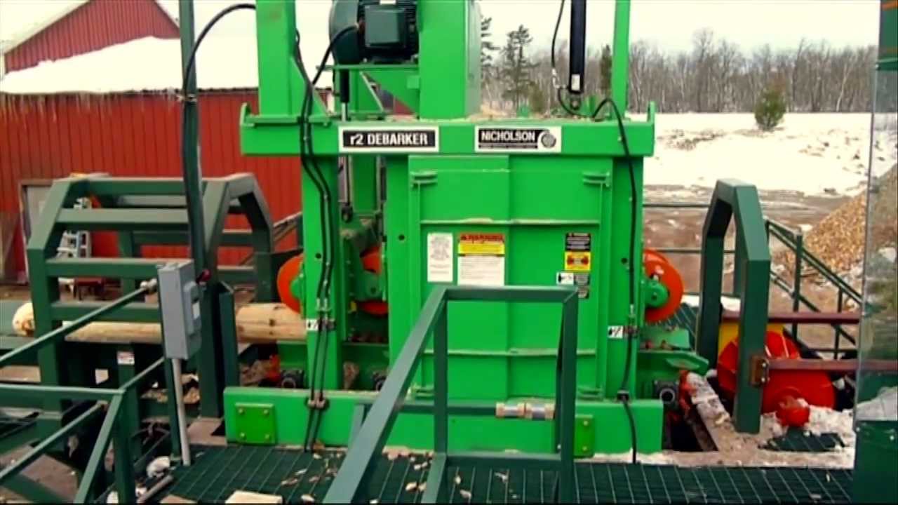 Nicholson r2 Debarker - YouTube
